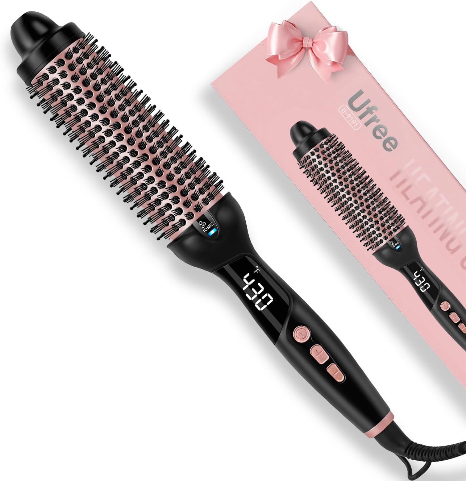 Amazon.com : Ufree Ionic Thermal Brush, 1.5 Inch Heated Round Brush for ...