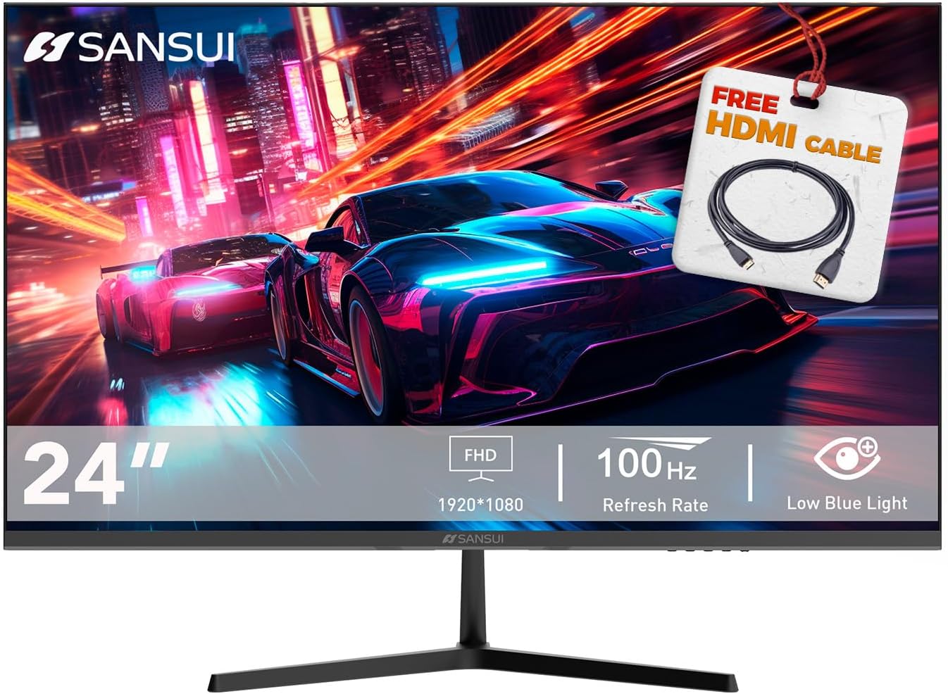 SANSUI Monitor 24 Pulgadas 100Hz PC Monitor, VESA,HDMI PuertosVGA ...