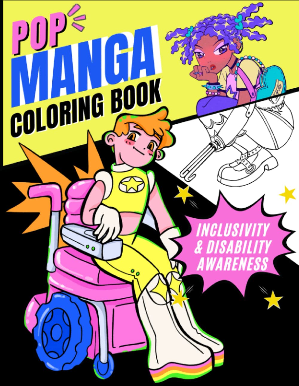 Amazon.com: Pop Manga Coloring Book: Disability Awareness Books For ...