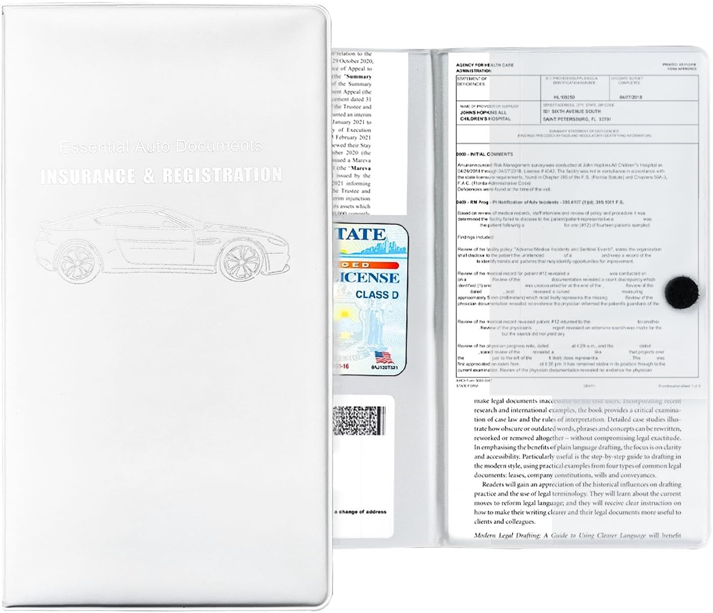 Amazon.com: Augeny Car Registration and Insurance Holder, Essential ...