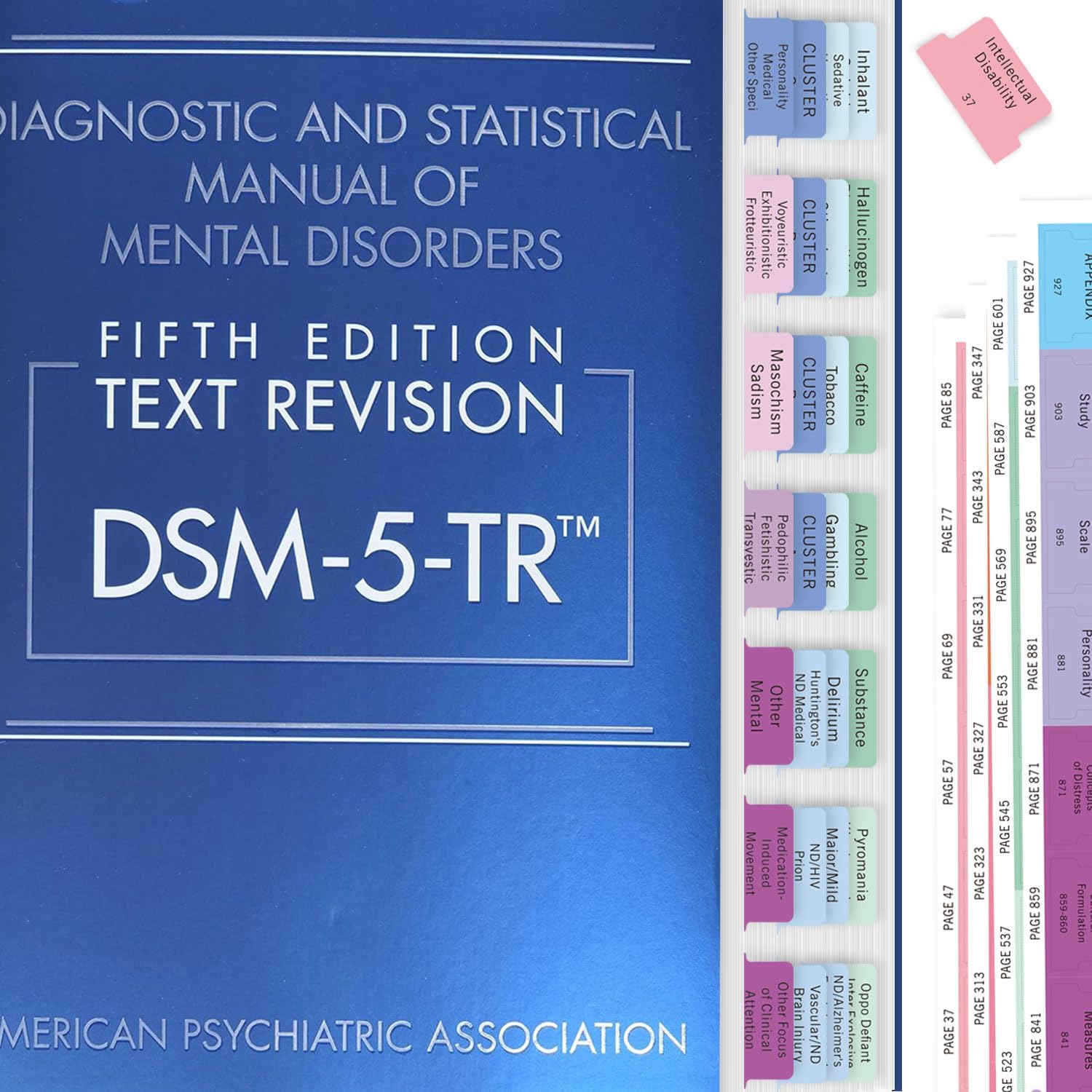 Amazon.com : Upgraded DSM-5-TR 2022 Index Tabs - Joyfulmap 94 Printed ...