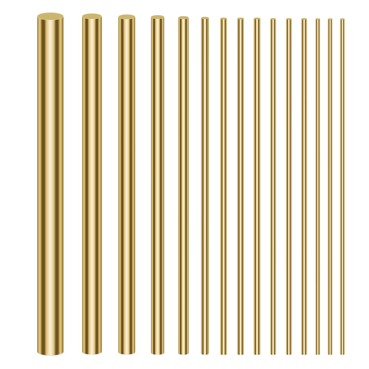 Amazon.com: Sutemribor Brass Round Rods Bar Assorted Diameter 1mm-8mm ...