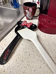 Amazon.com: Disney Minnie Mouse Black Ceramic Kitchen Spoon Rest, 10 ...
