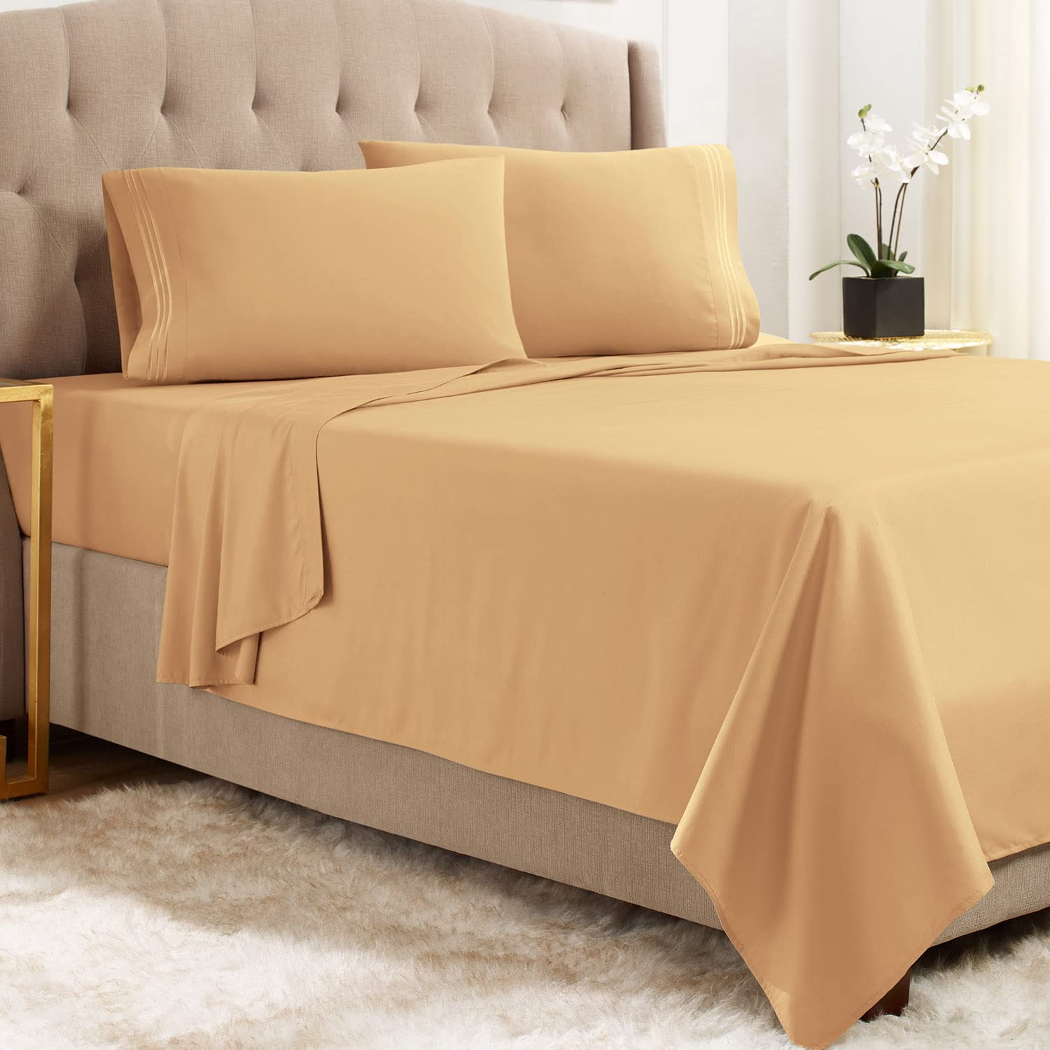 Amazon.com: Empyrean Full Size Sheets - 4 PC Super Soft Bed Sheets Full ...
