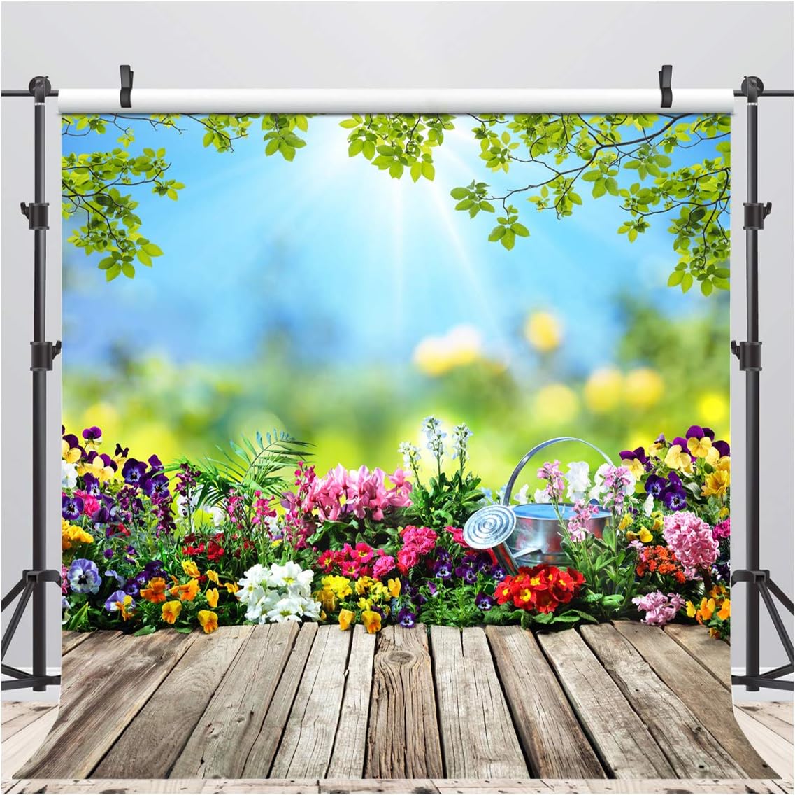 Amazon.com : AIIKES 8x8FT Spring Flowers Photography Backdrop Vinyl ...