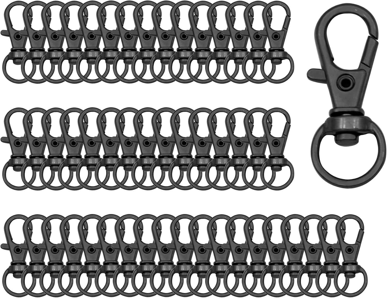 Amazon.com: 50pcs Swivel Snap Hooks Premium Metal Gun Black Lobster ...