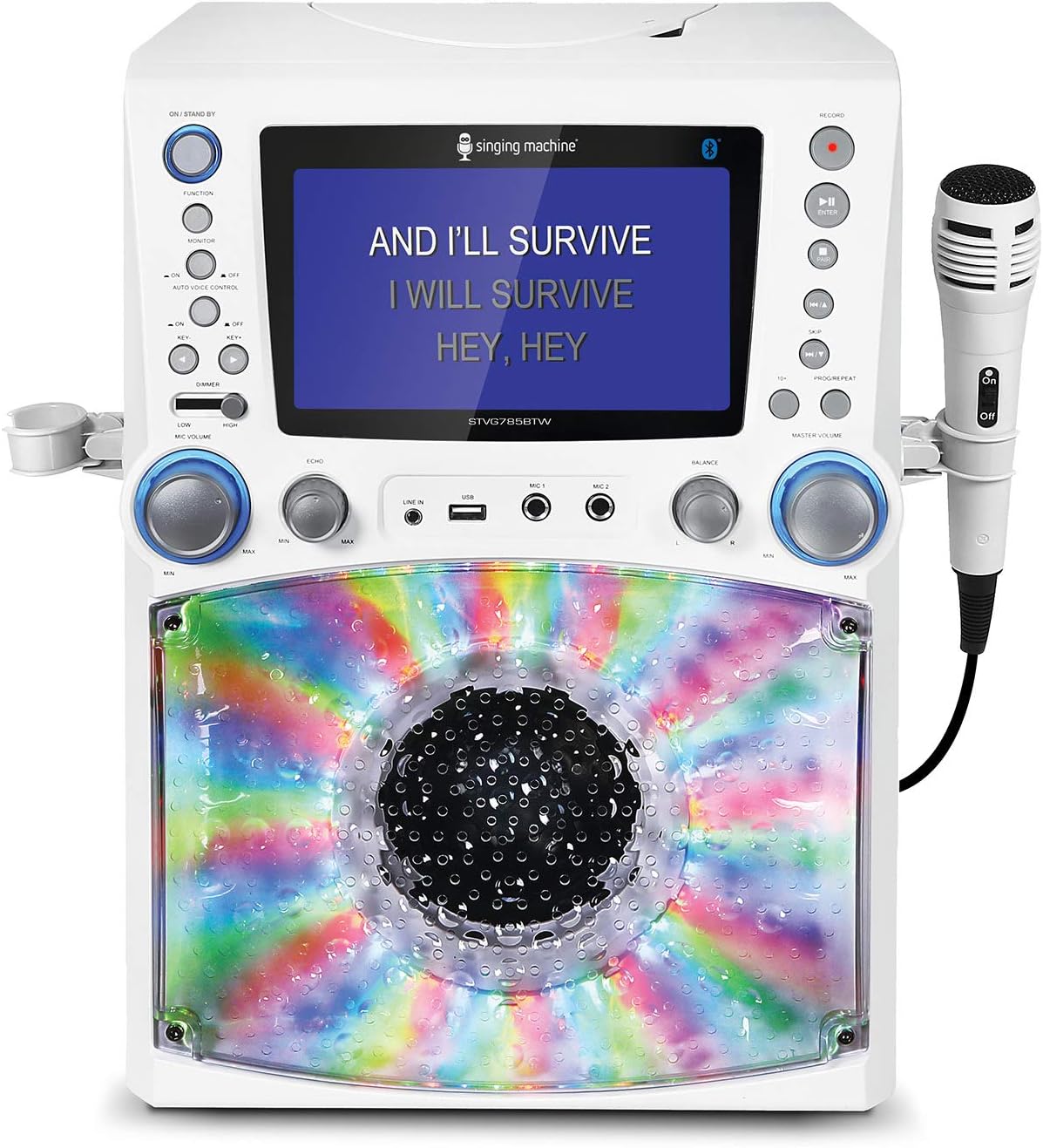Amazon.com: Singing Machine STVG785BTW Bluetooth Karaoke Machine with ...