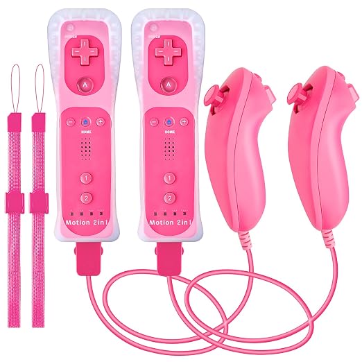 Amazon.com: DTianSir 2Pack Motion Plus Wii Remote Controllers with ...