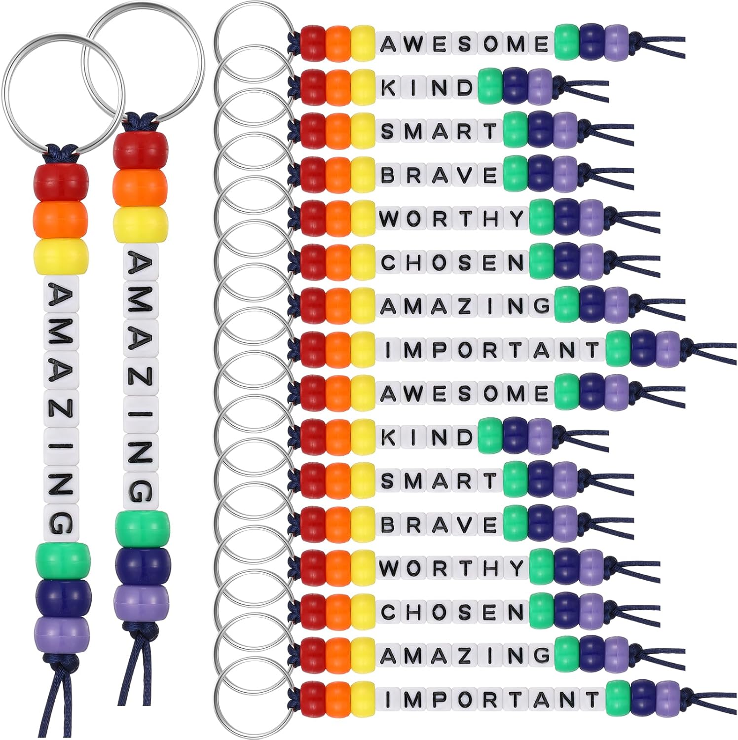 AmazingSpark 24 Pcs Thank You Keychains Employee Appreciation Gift ...