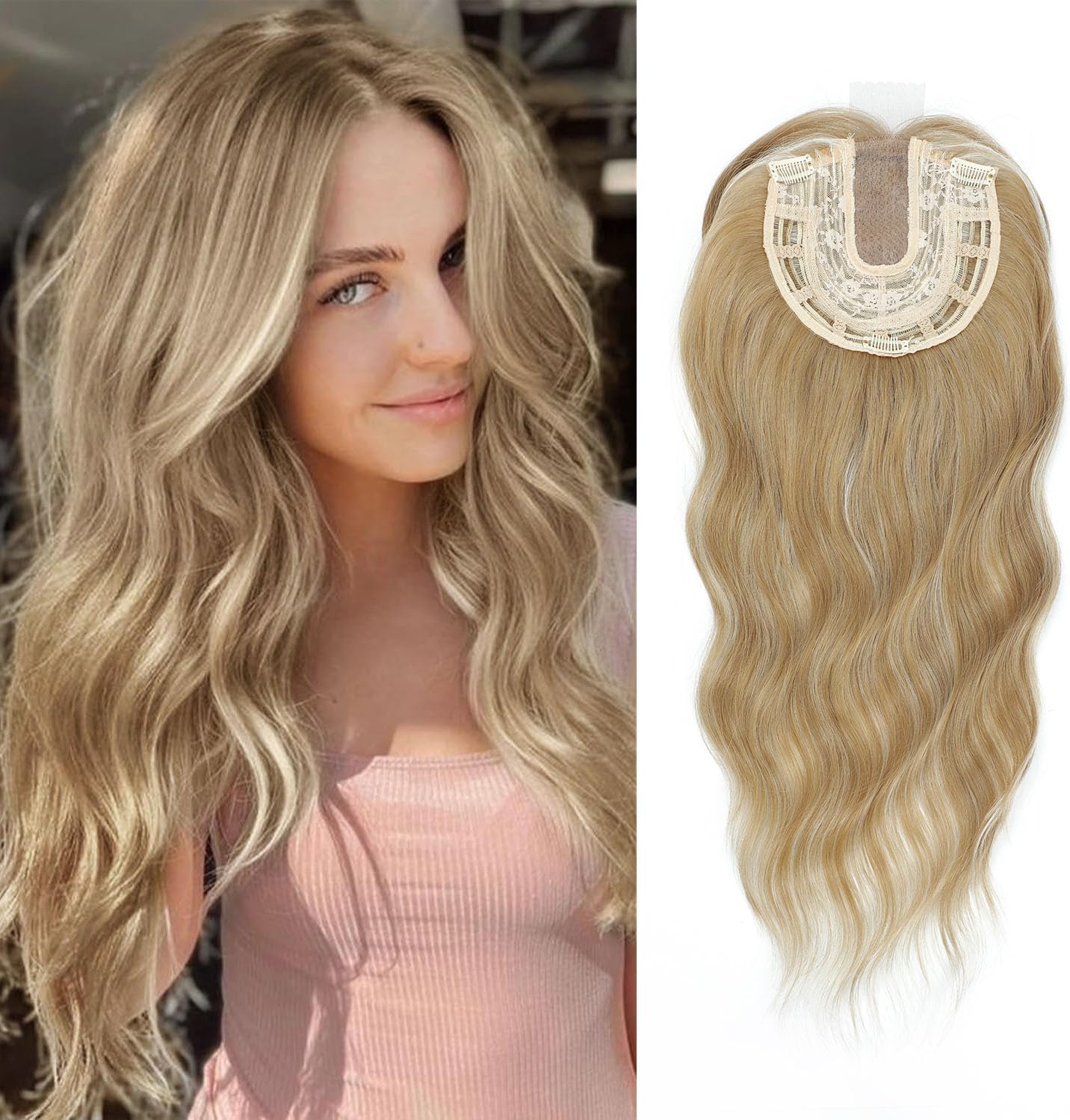 Amazon.com : Hair Toppers for Women 20inch Wavy Hair Toppers for Women ...