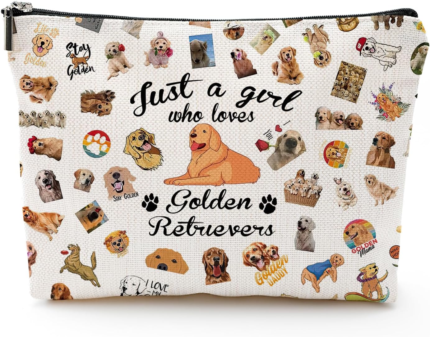 Amazon.com: NONETH Golden Retriever Gifts Makeup Bag for Women,Dog ...