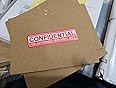 Red Confidential Sticker File Folder Chart Label 1 x 4 Inch ...