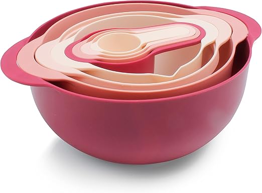 Amazon.com: COOK WITH COLOR Nesting Bowls with Measuring Cups Colander ...