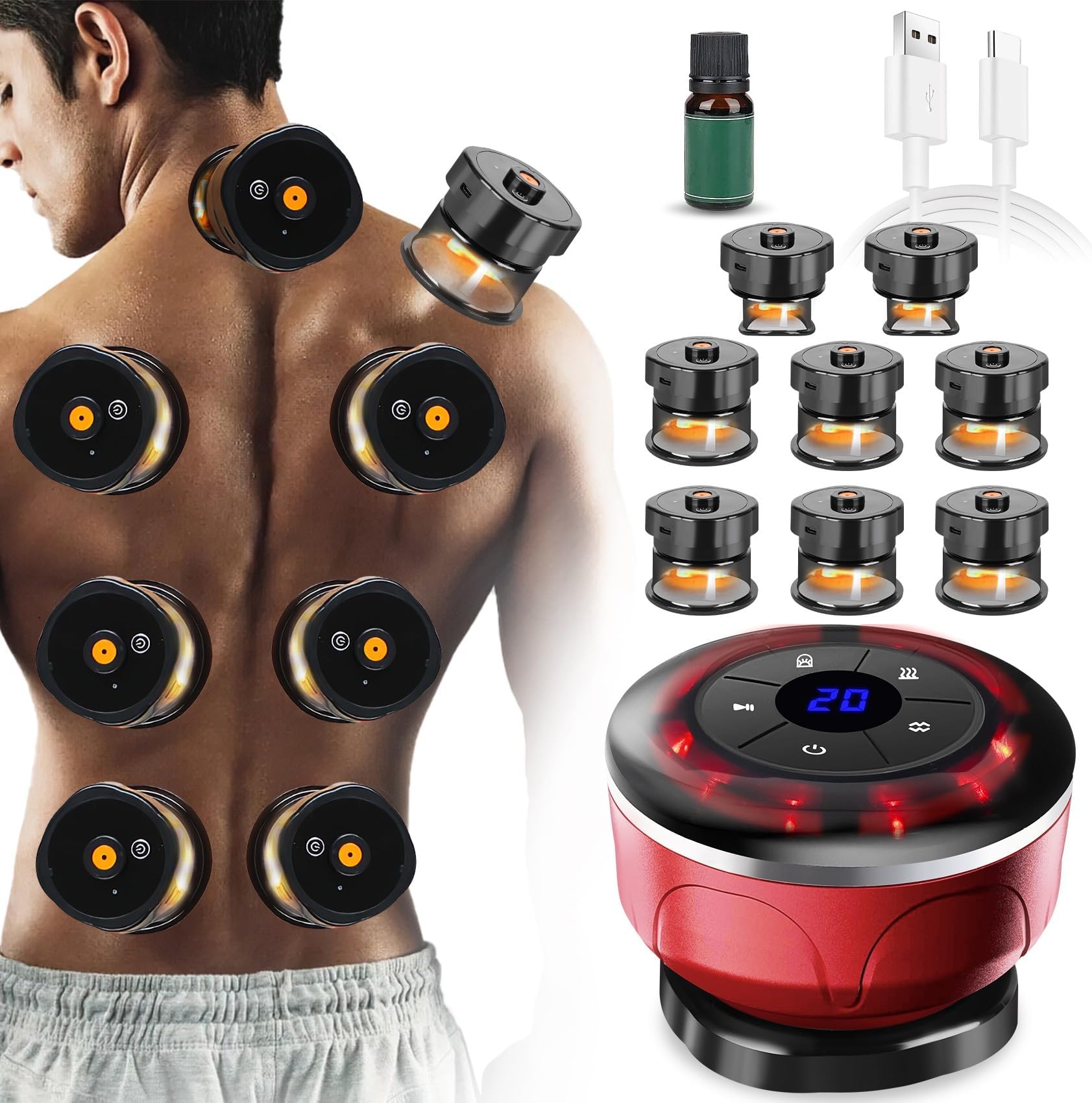 Amazon.com: YQJYBD Levide Smart Cupping Massager, 12 in 1 Smart Cupping ...
