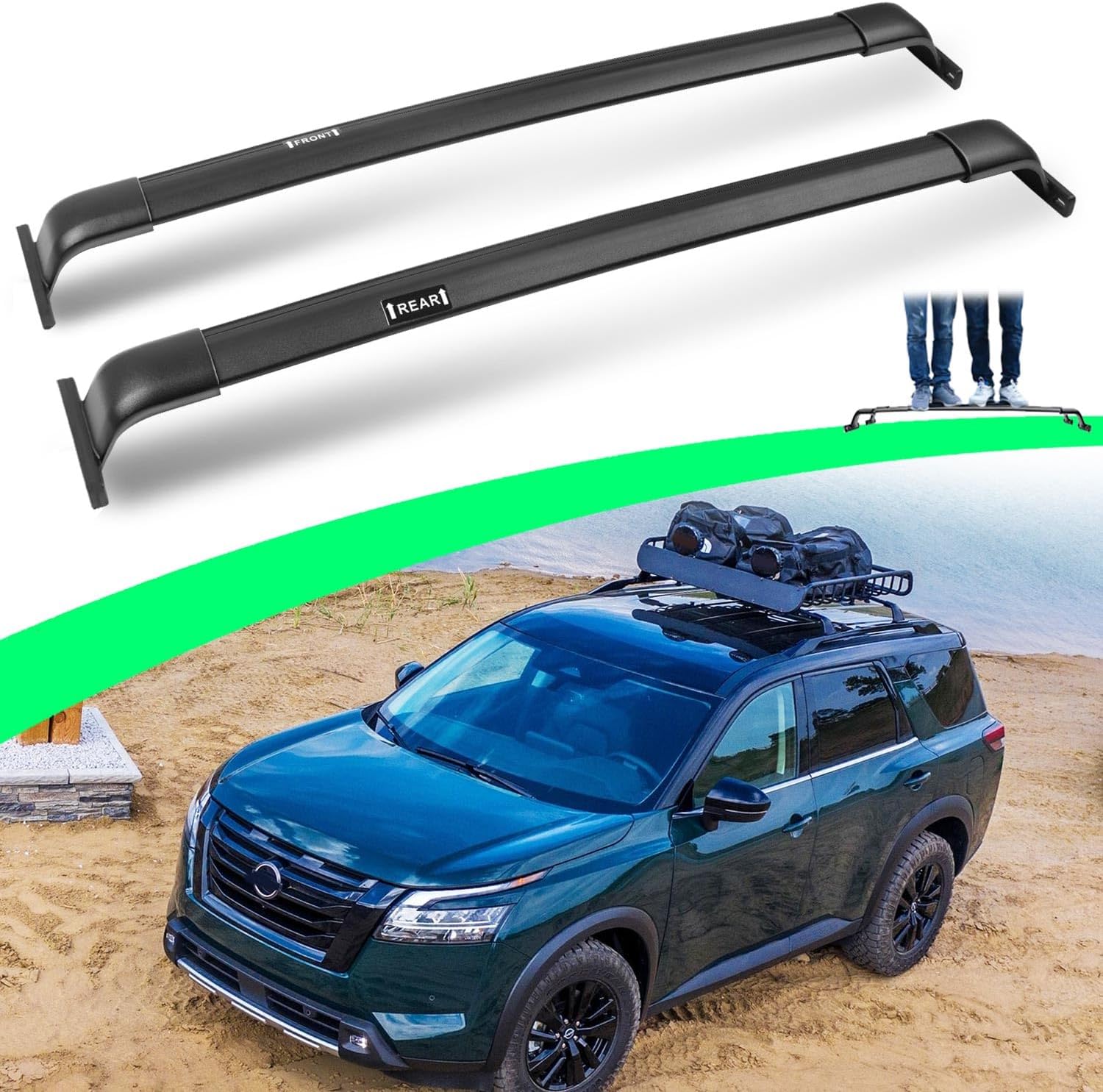 Upgraded 220 LBS Cross Bars Roof Racks for Nissan Pathfinder 2022-2026 ...