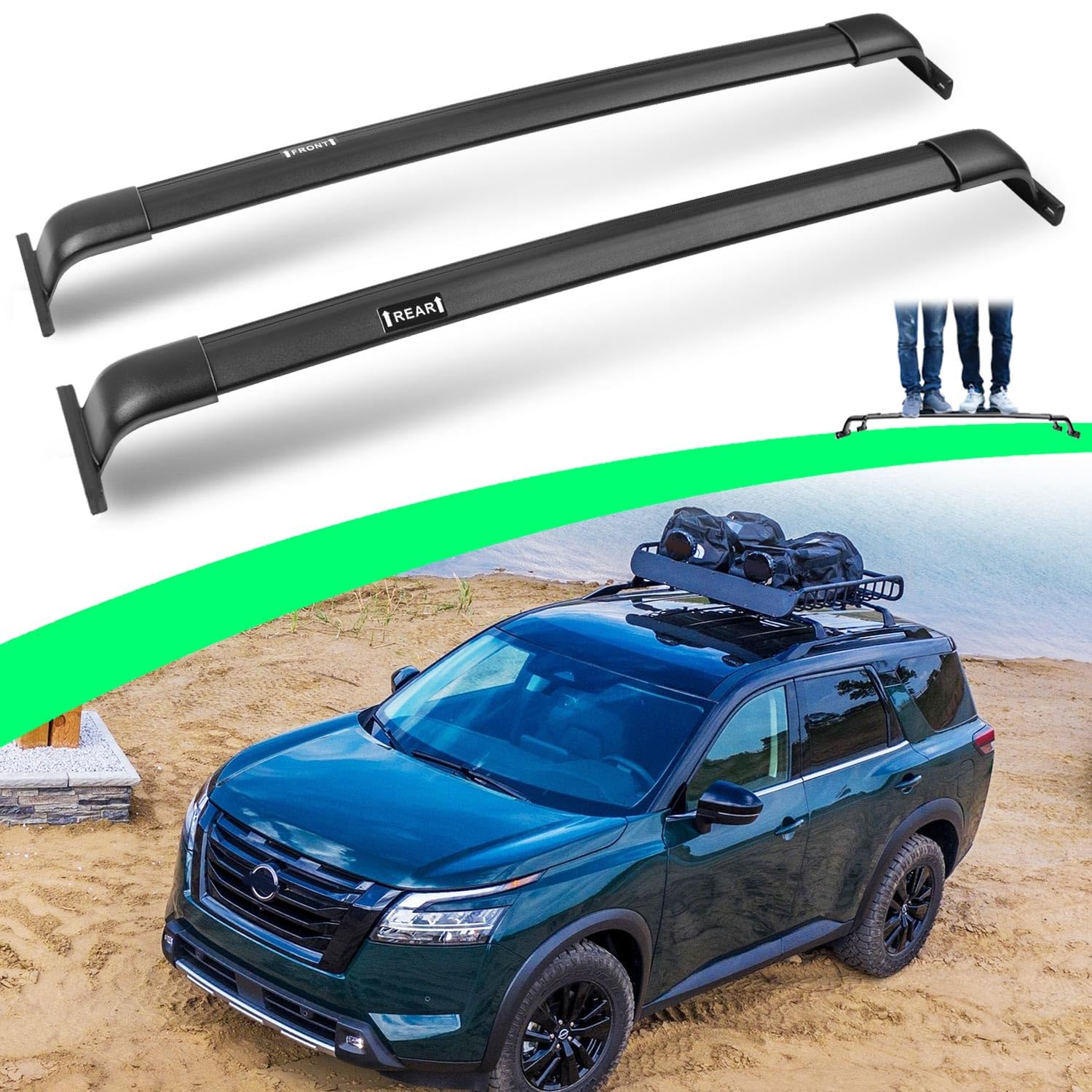 Upgraded 220 LBS Cross Bars Roof Racks for Nissan Pathfinder 2022-2025 ...