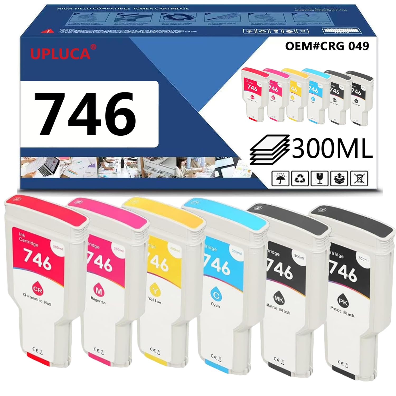 Amazon.com: 746 Ink Cartridges Compatible with HP P2V78A P2V79A P2V80A ...