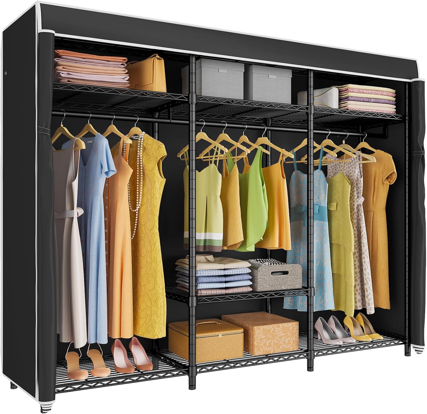 Amazon.com: VIPEK V30C Coverd Clothes Rack, Heavy Duty Clothing Rack ...