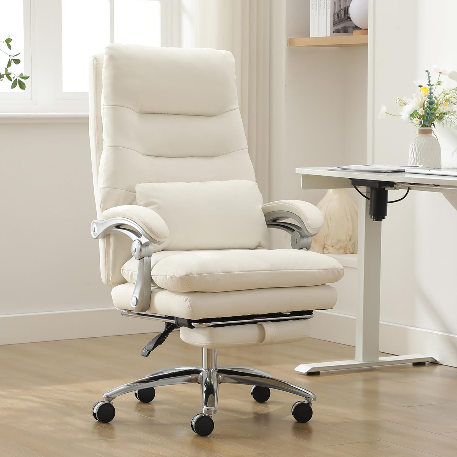 Amazon.com: HOFFREE Executive Office Chair with Footrest Reclining ...