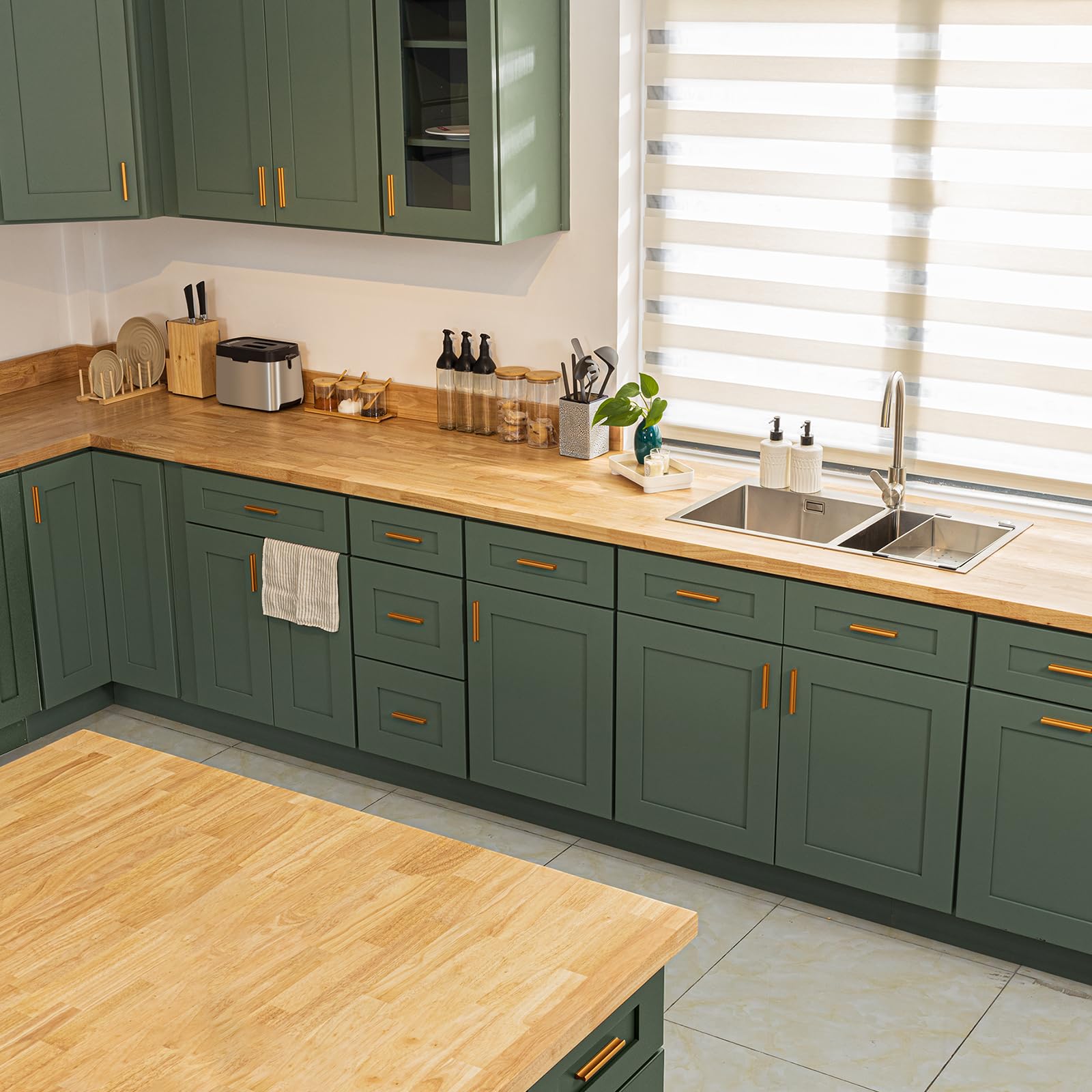 Snapklik.com : Bme Hevea Solid Wood Butcher Block Backsplash Countertop