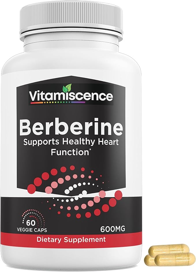 Amazon.com: Vitamiscence Berberine, One Pack, 600mg, 60 Capsules ...
