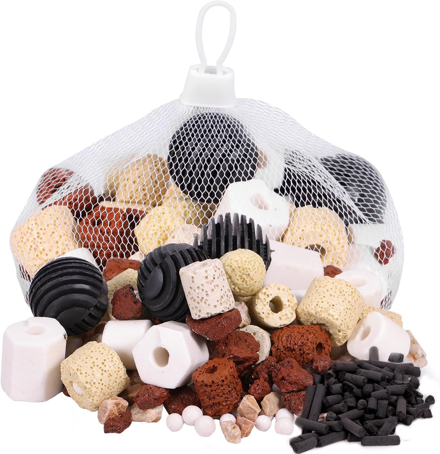 DaToo Aquarium Filter Media 12 Species Bio Balls Ceramic Rings ...