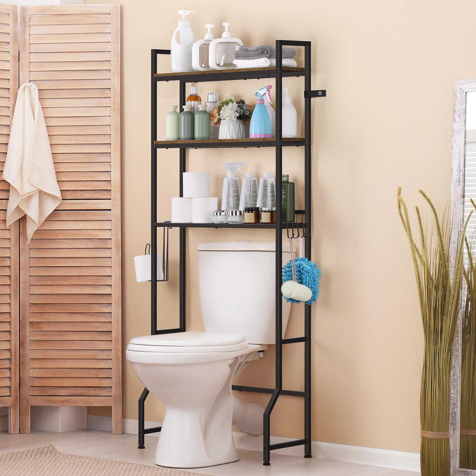 Amazon.com: smusei Over The Toilet Storage Shelf, 3 Tier Bathroom ...