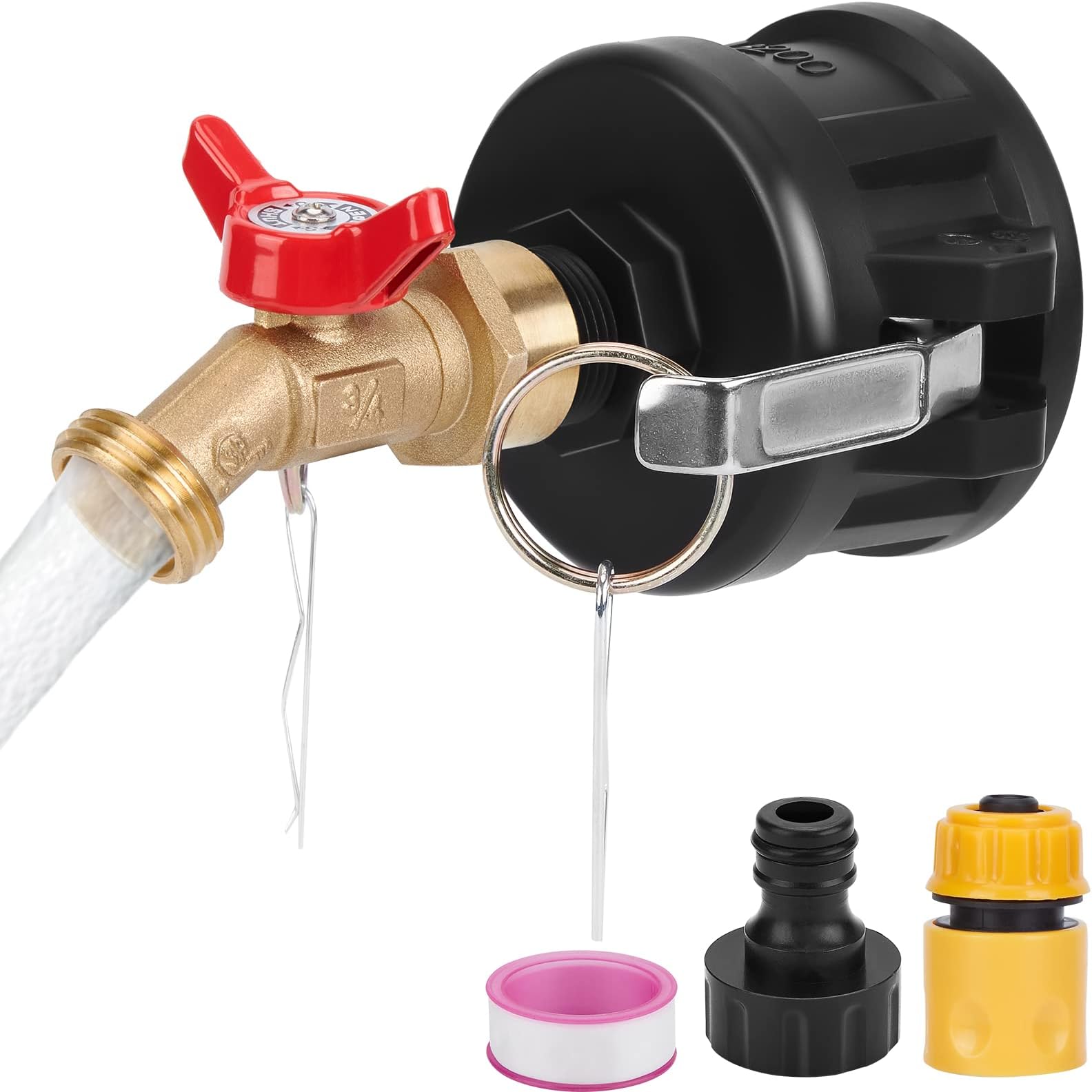 Amazon.com : KAKSEY 275 330 Gallon Tote Water Tank Adapter Kit 2 inch ...