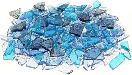 Amazon.com: Mixed Blue Stained Glass Cobbles-8 ounces(half pound)
