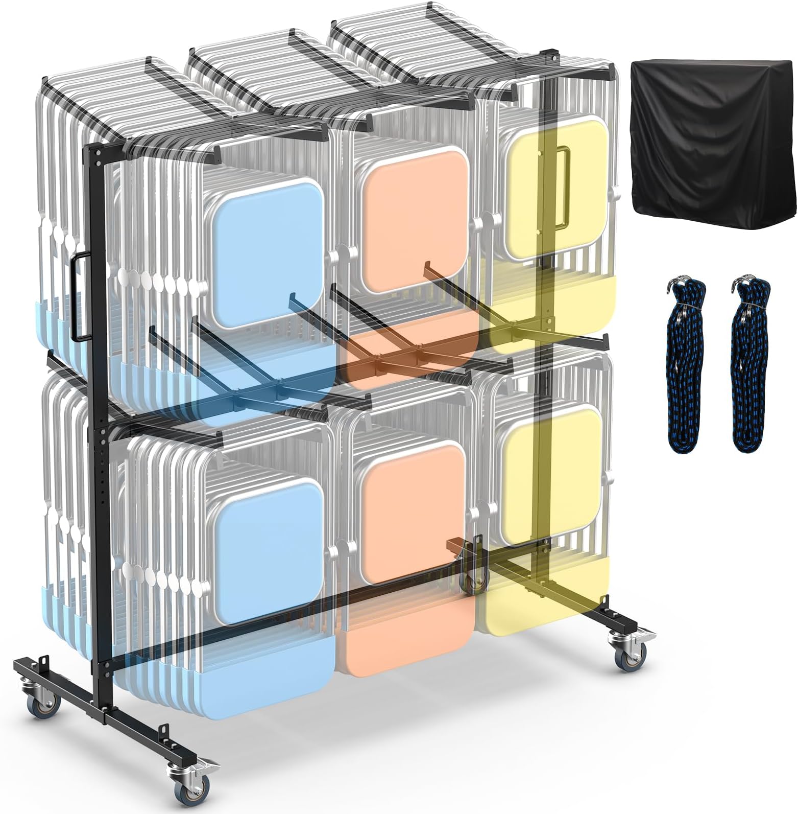 Amazon.com: VEVOR Folding Table Cart, 1800 LBS Heavy Duty Table Trolley ...