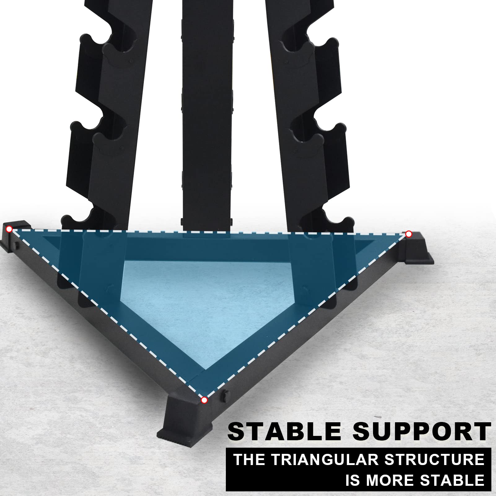 Snapklik.com : Balelinko Dumbbell Rack Stand Only, 6 Tier Triangular ...