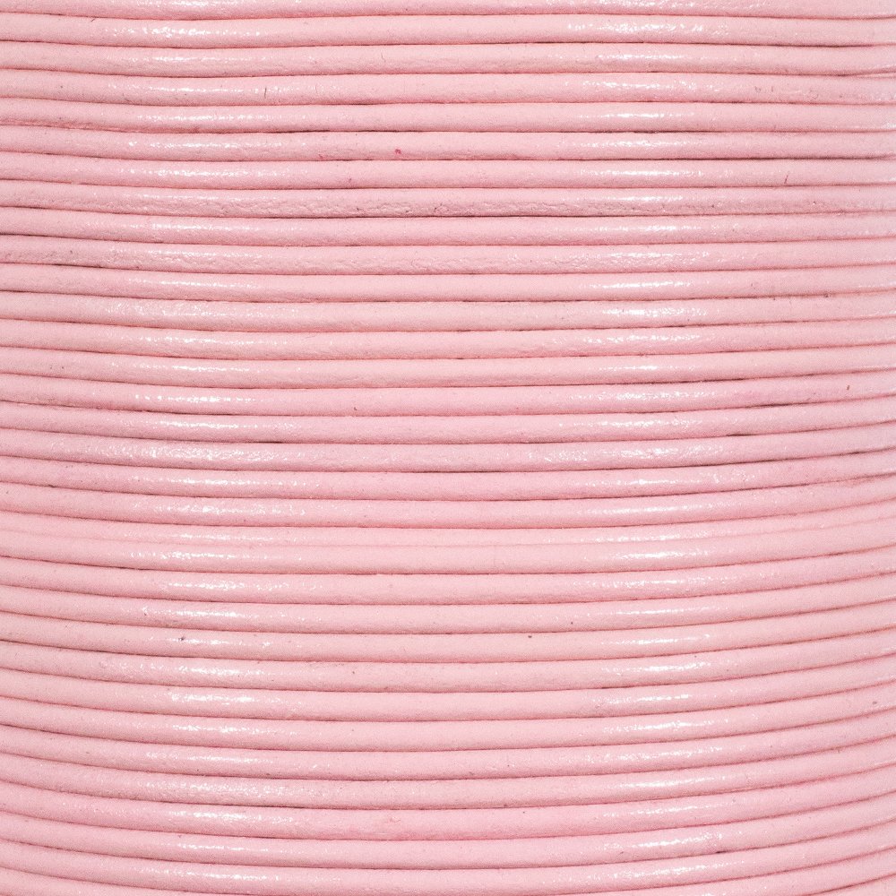Amazon.com: 25 Yards of Solid Round 1.5mm Light Pink Real and Genuine ...
