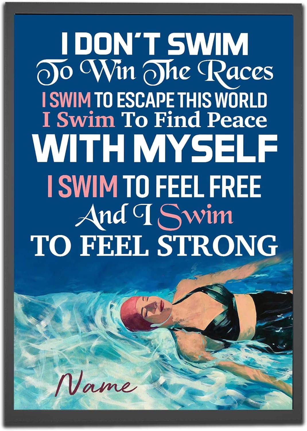 Amazon.com: Personalized Swim To Escape This World Swim To Find Peace ...