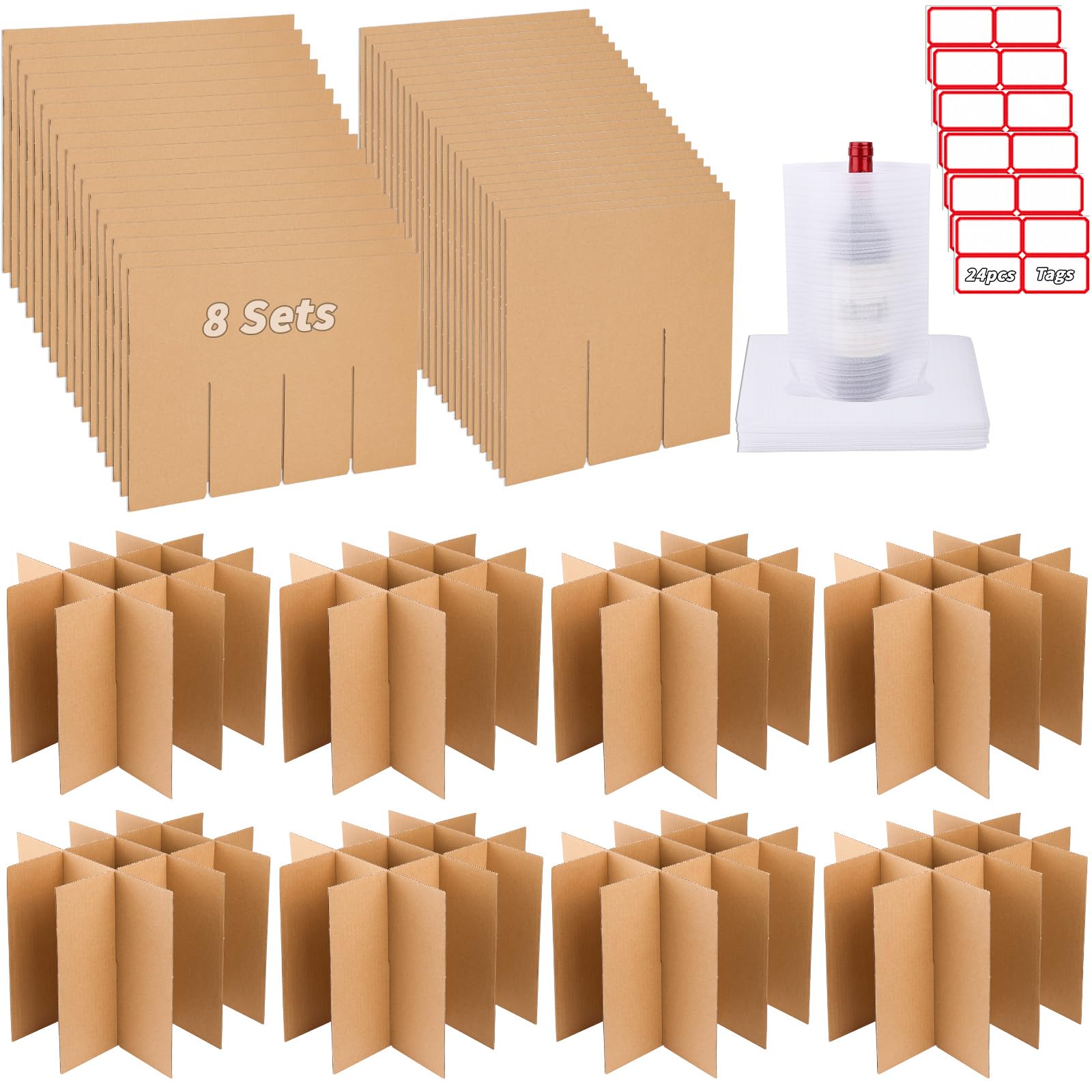 Amazon.com: 8 Sets Glass Packing Kits, Glass Dividers for Moving Boxes ...