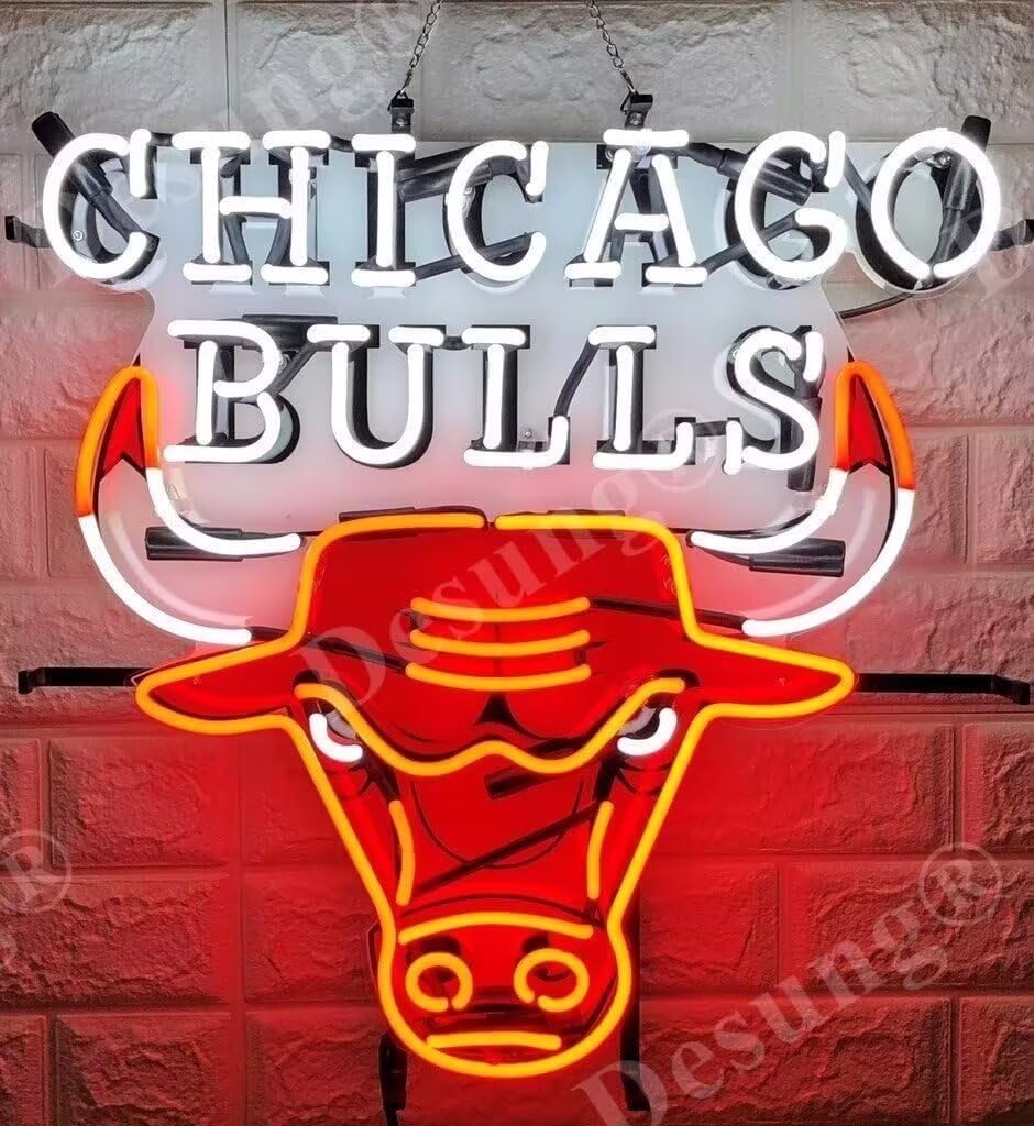 Amazon.com : Desung 20"x20" Chicago Sports Team Neon Sign Light ...