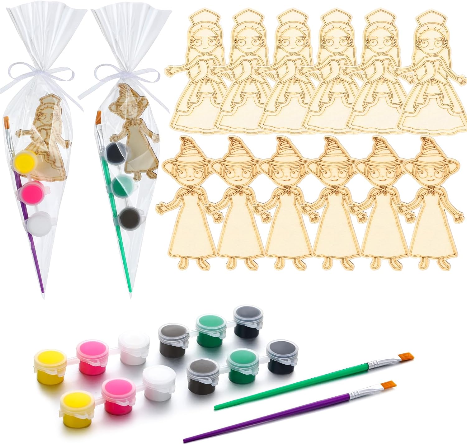 Amazon.com: AmazingSpark 12 Sets Paint Your Own Witch Party Favors Pink ...