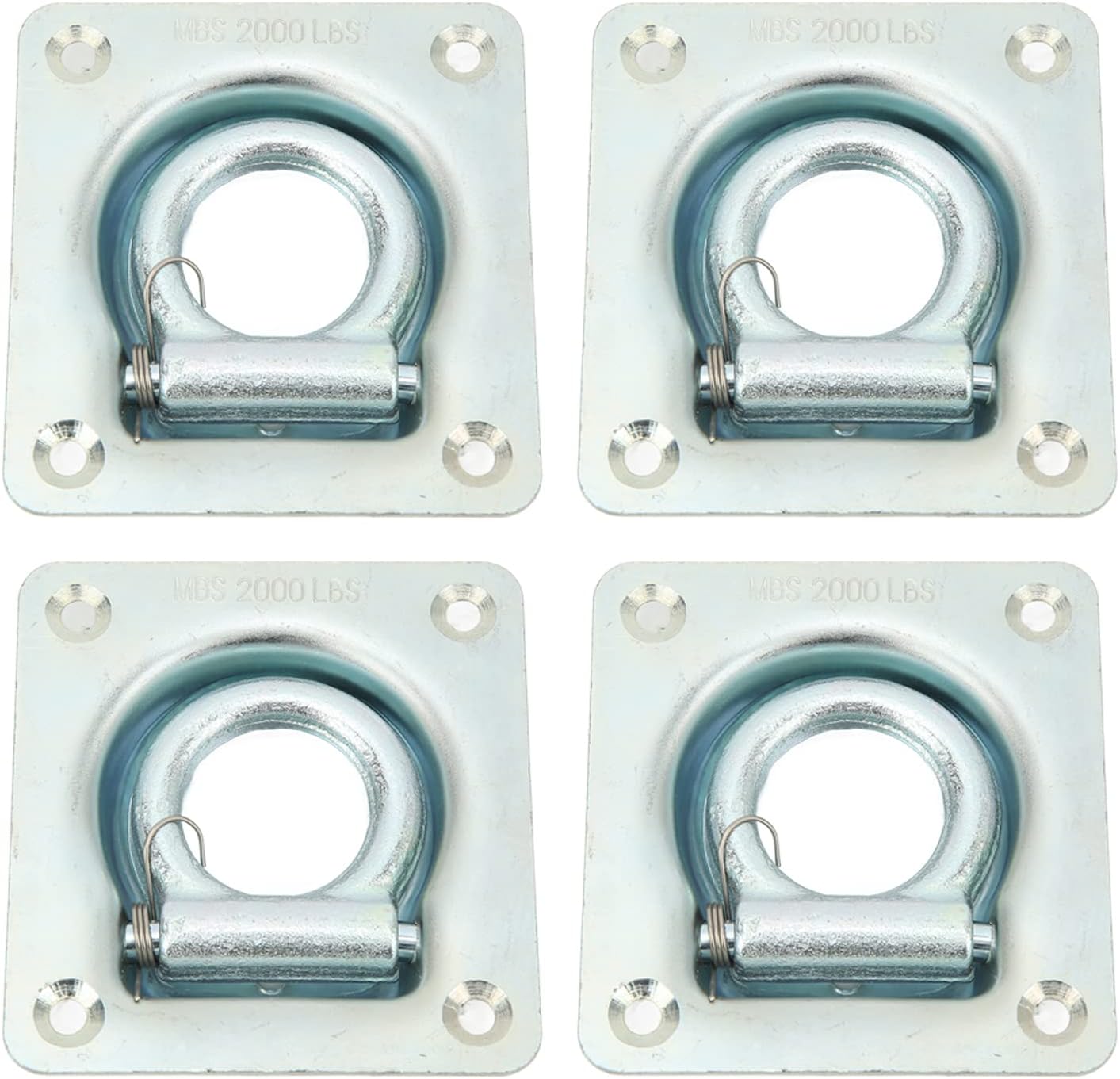 Tie Down D Rings 4PCS Recessed Trailer Rope Stainless Steel 2000lb ...