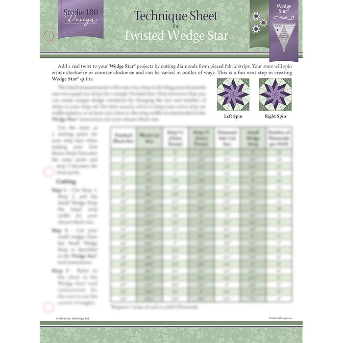 Buy Studio 180 Design Technique Sheet - no. 24, for Twisted Wedge Star ...