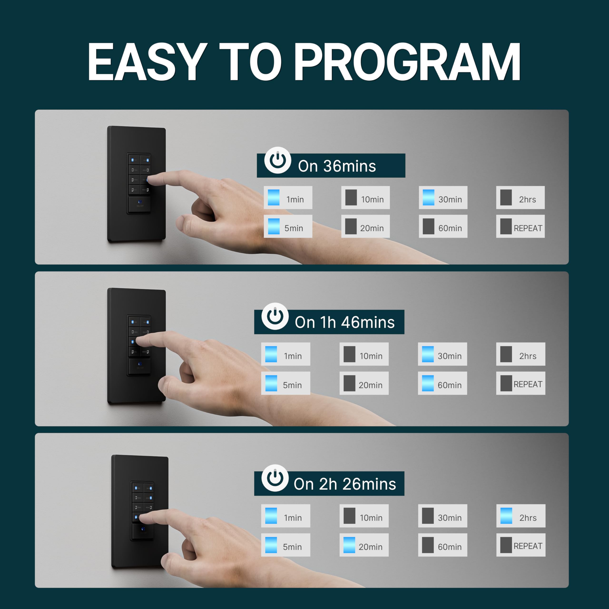 Snapklik.com : TOPELER Countdown Digital in-Wall Timer Switch, Delay ...