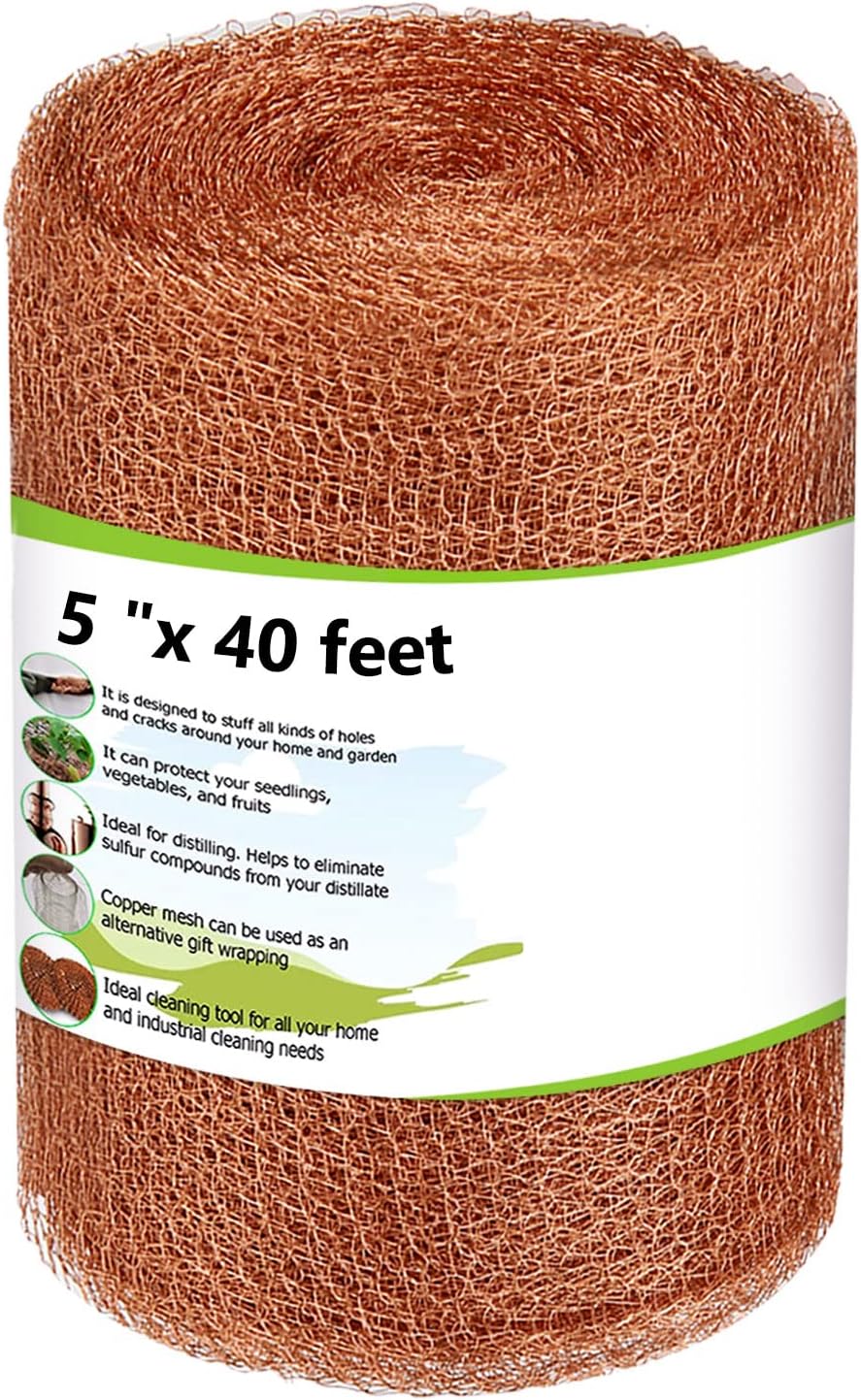 AKOLAFE Copper Mesh, 12m/40ft Copper Mesh Roll, Mouse Mesh Rodent ...