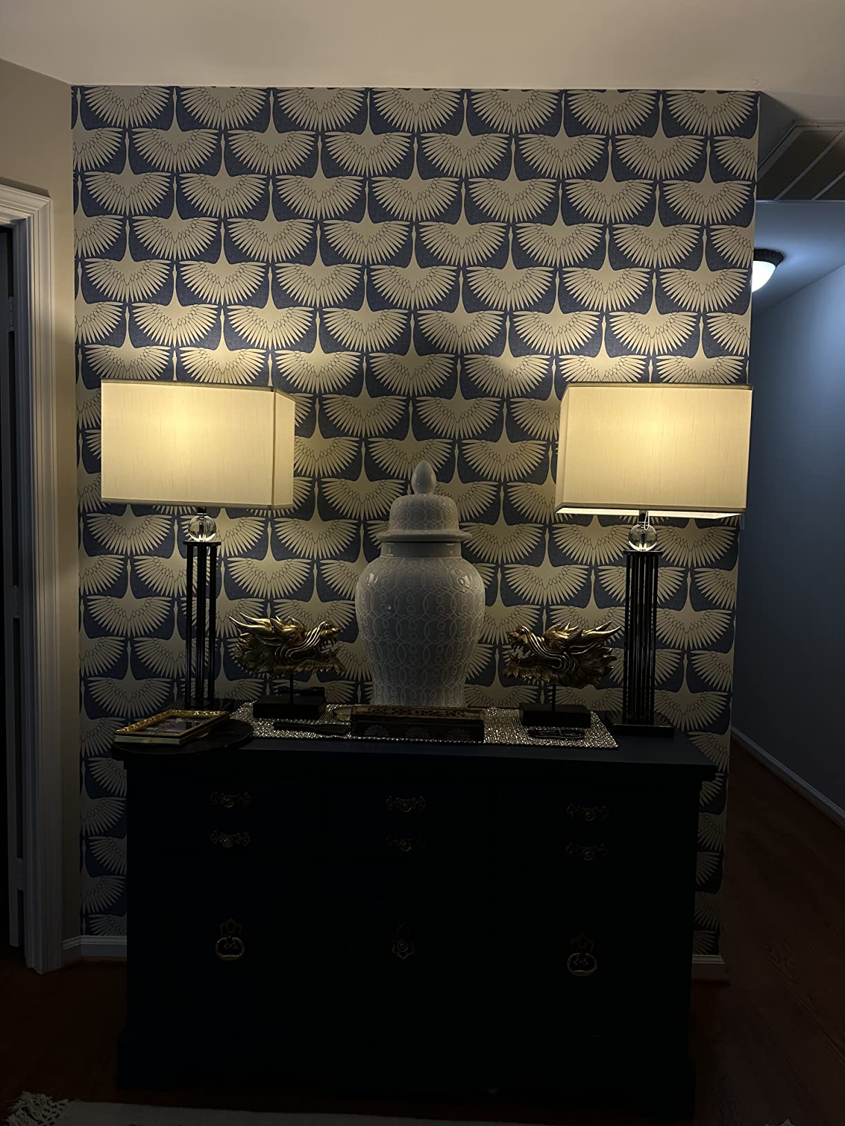 $5/mo - Finance Tempaper x Genevieve Gorder Sahara Blush Feather Flock ...