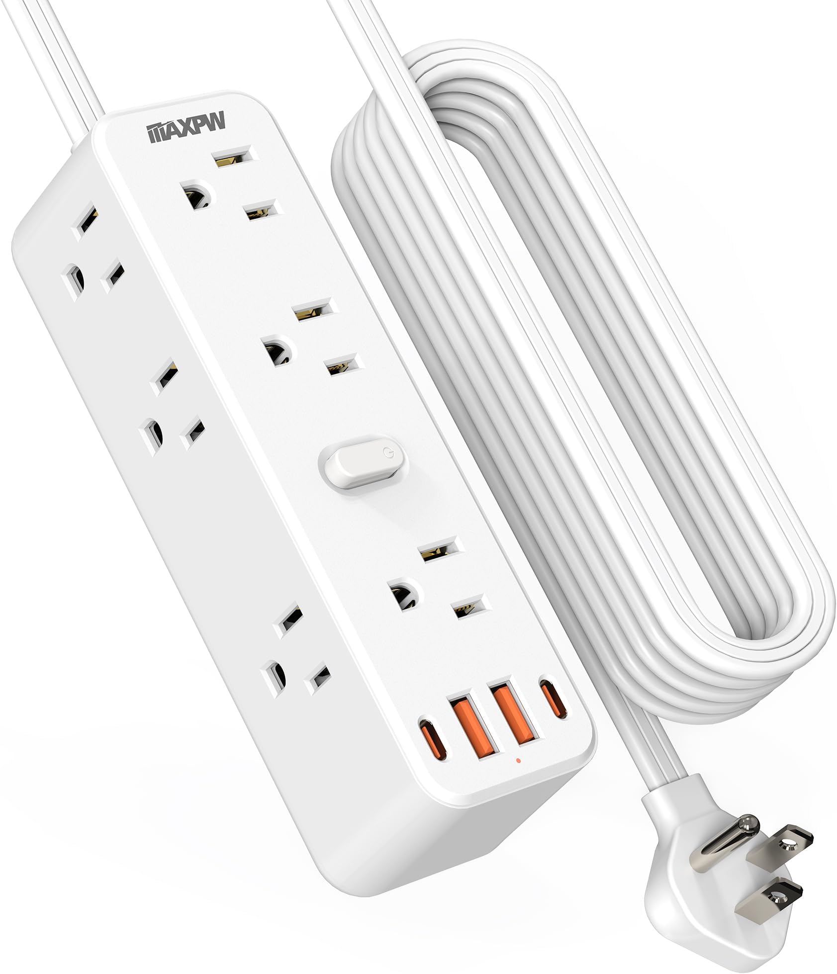 Amazon.com: Maxpw Surge Protector Power Strip with 9 Outlets Extender ...