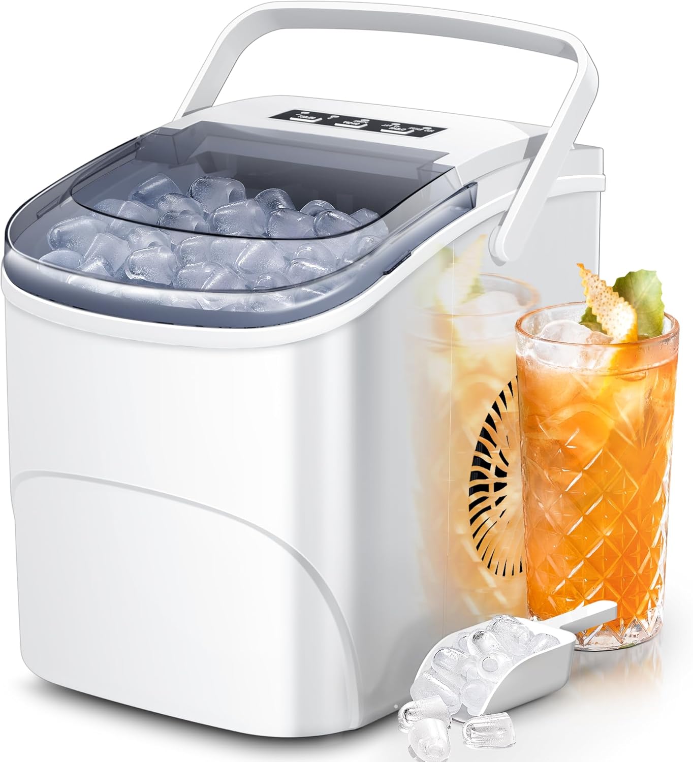 Amazon.com: Electactic Ice Makers Countertop,26Lbs/24H,9 Cubes in 6 ...