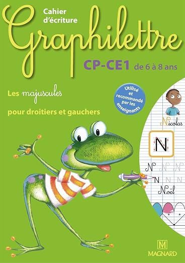Amazon | Graphilettre CP-CE1 6-8 ans: cahier d'ecriture | Hebting ...