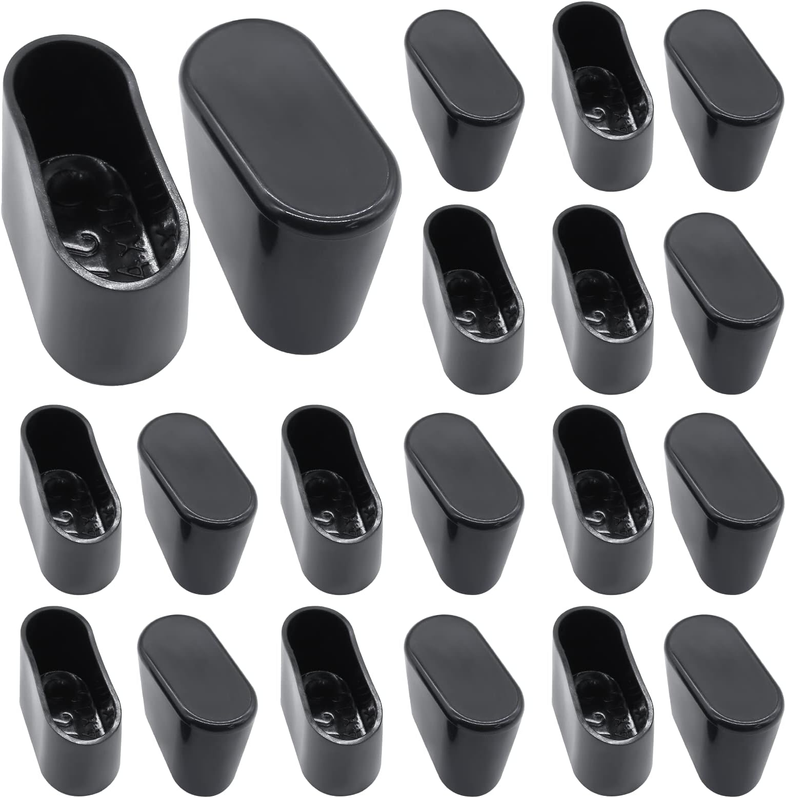 Amazon.com: uxcell Plastic Tube Inserts Oval Chair Table Leg Feet Cover ...