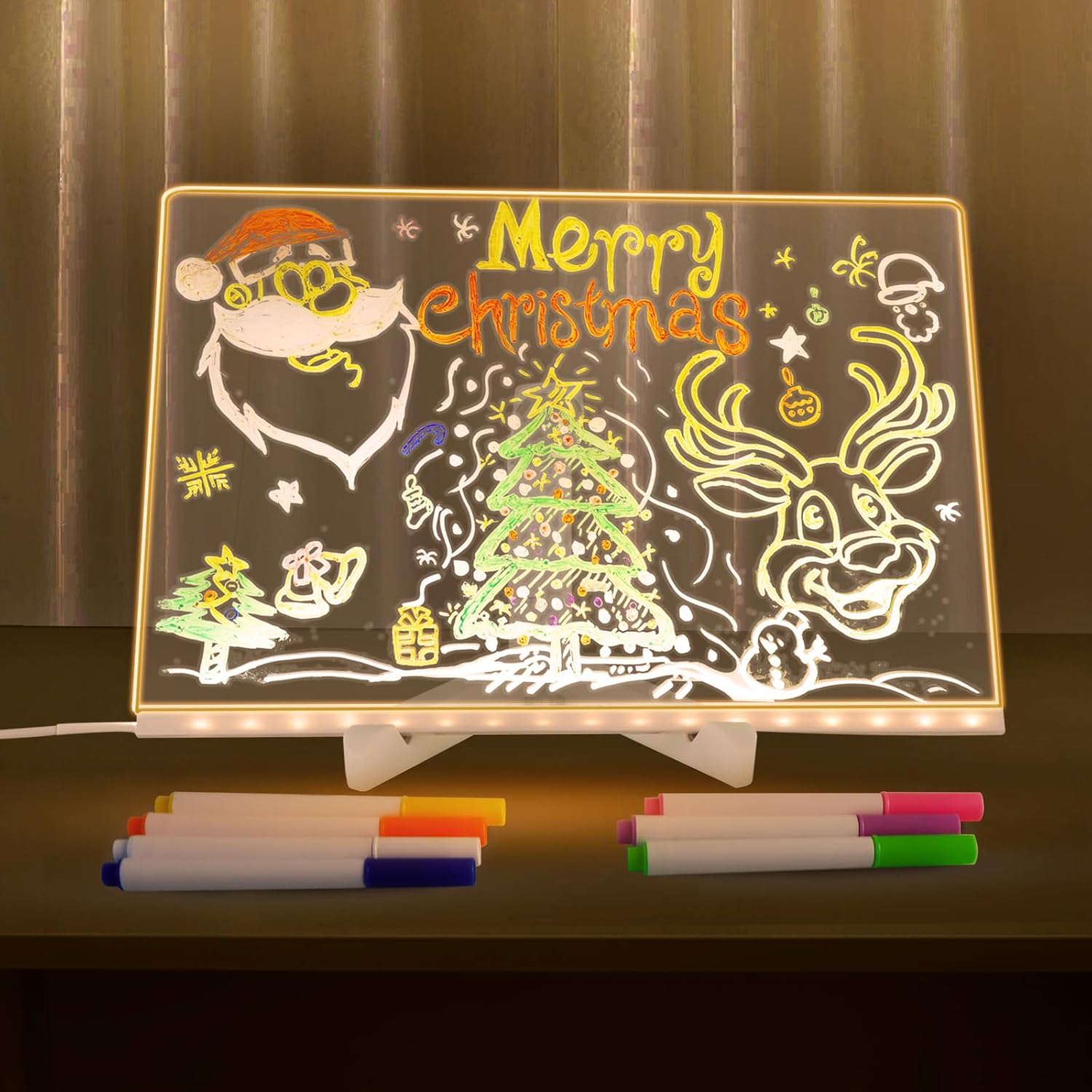 Amazon.com : LED Note Board with Colors,Light Up Acrylic Message Board ...