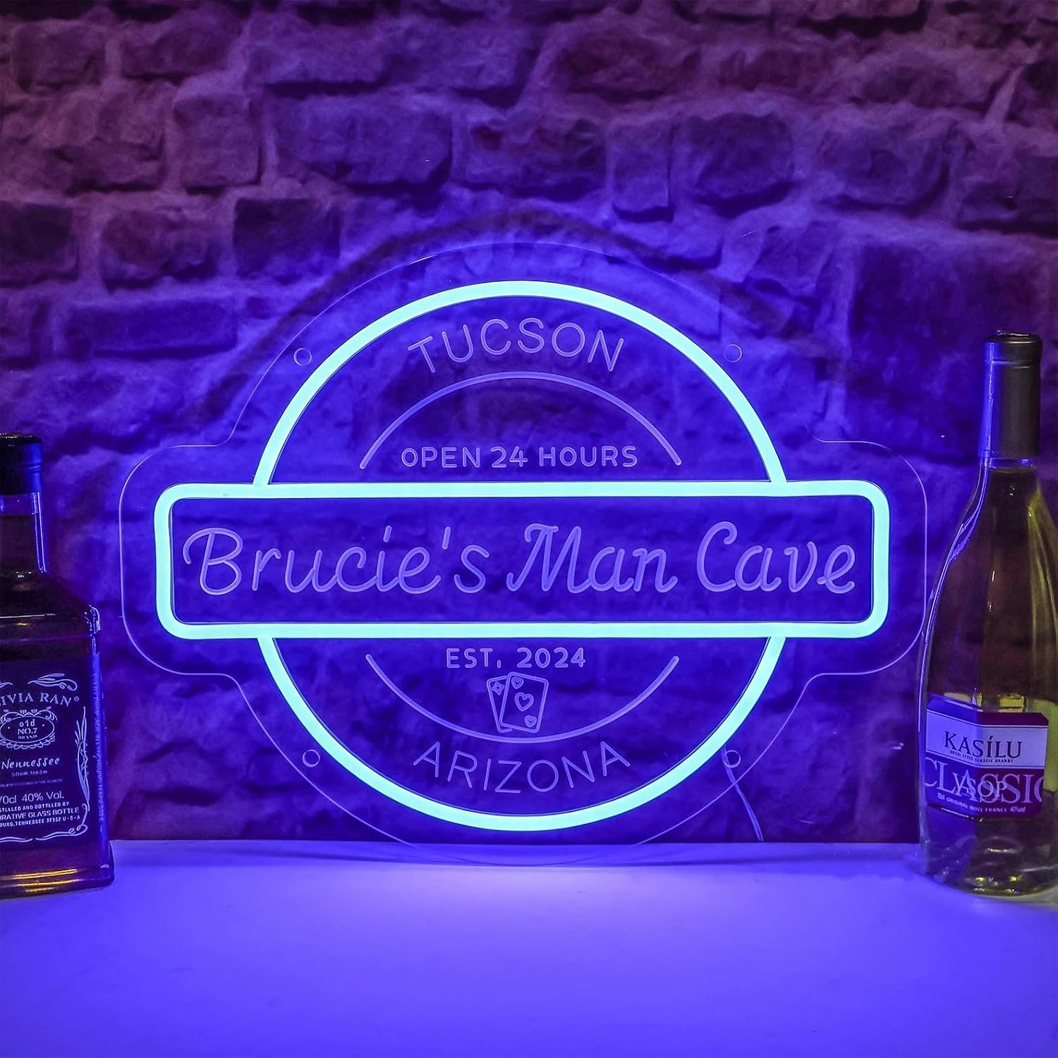 Custom Man Cave Neon Sign Dimmable LED Neon Light Wall Decor ...
