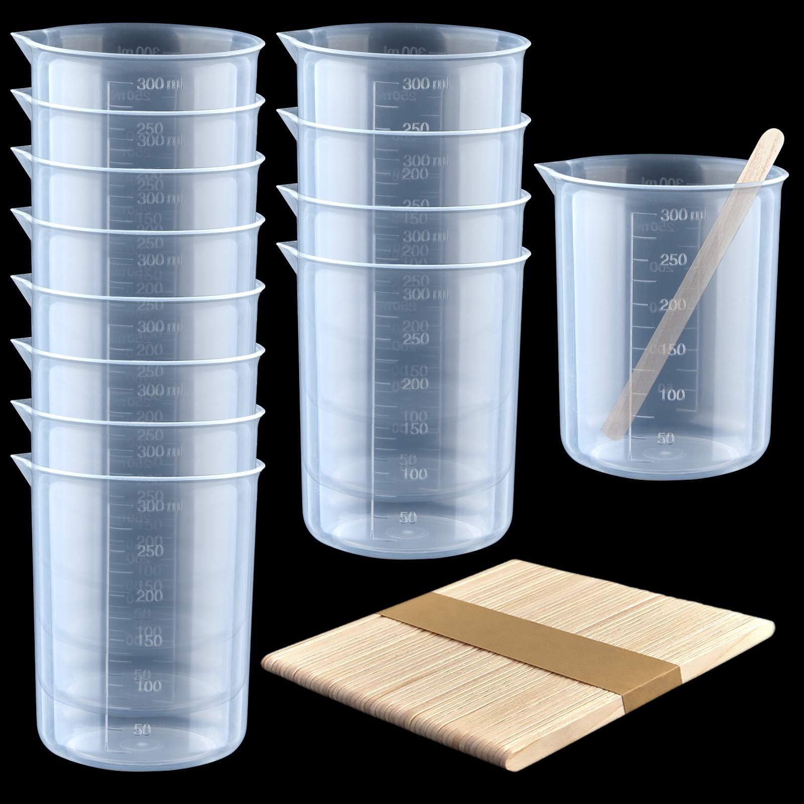 Amazon.com: 60 Pcs Plastic Graduated Cups, 30ml/1oz Clear Scale Cups ...