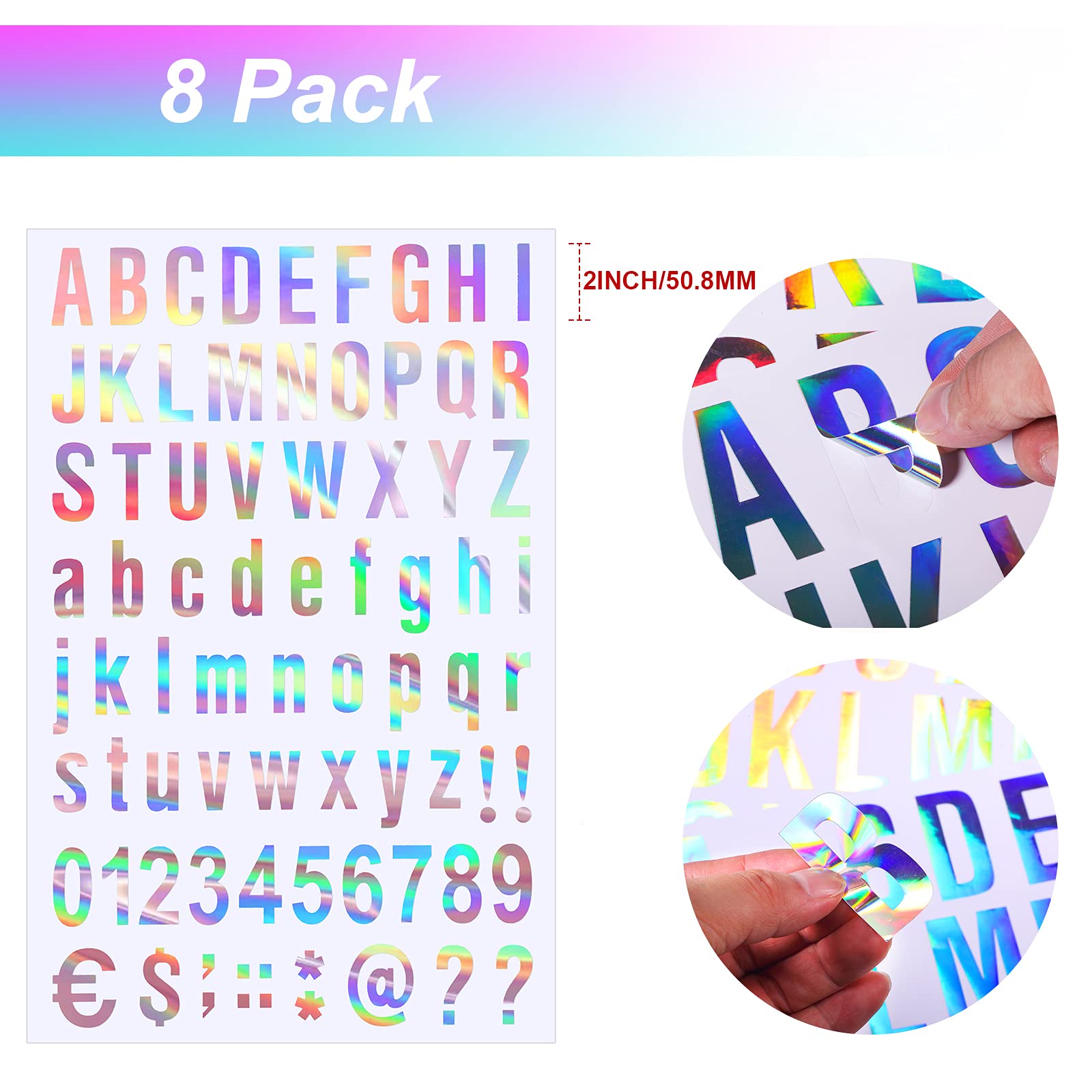 Snapklik.com : 8 Sheets Self Adhesive Vinyl Letters Numbers Kit ...