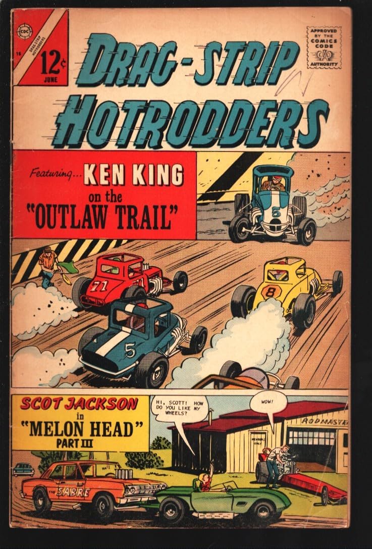 Amazon.com: Drag-Strip Hotrodders #5 1967-Charlton- features dirt track ...